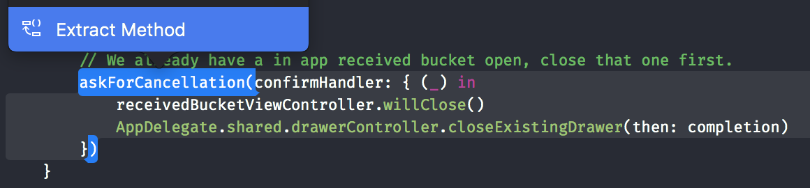 Command-click on code options and possibilities in Xcode - SwiftLee