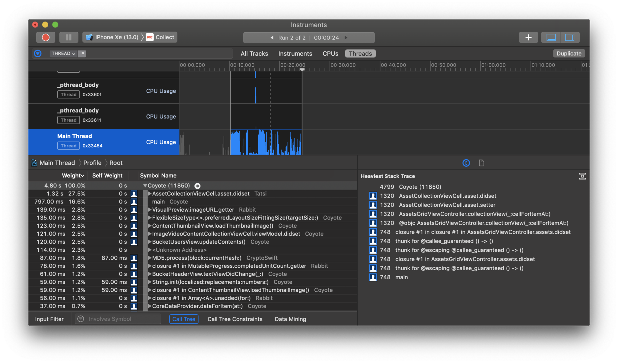 Xcode Instruments Usage To Improve App Performance