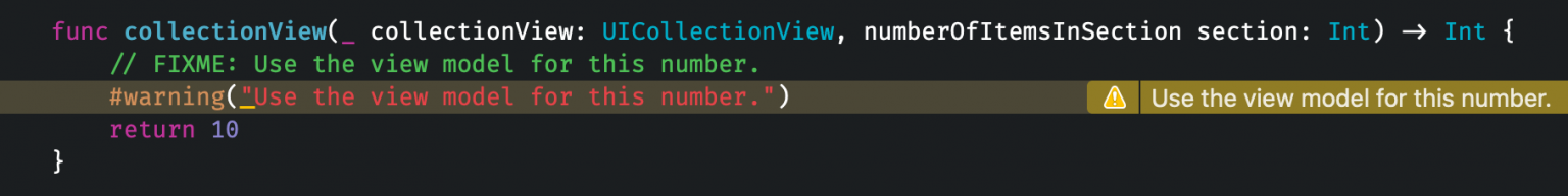 Xcode Mark Line To Improve Readability Using Mark Comments