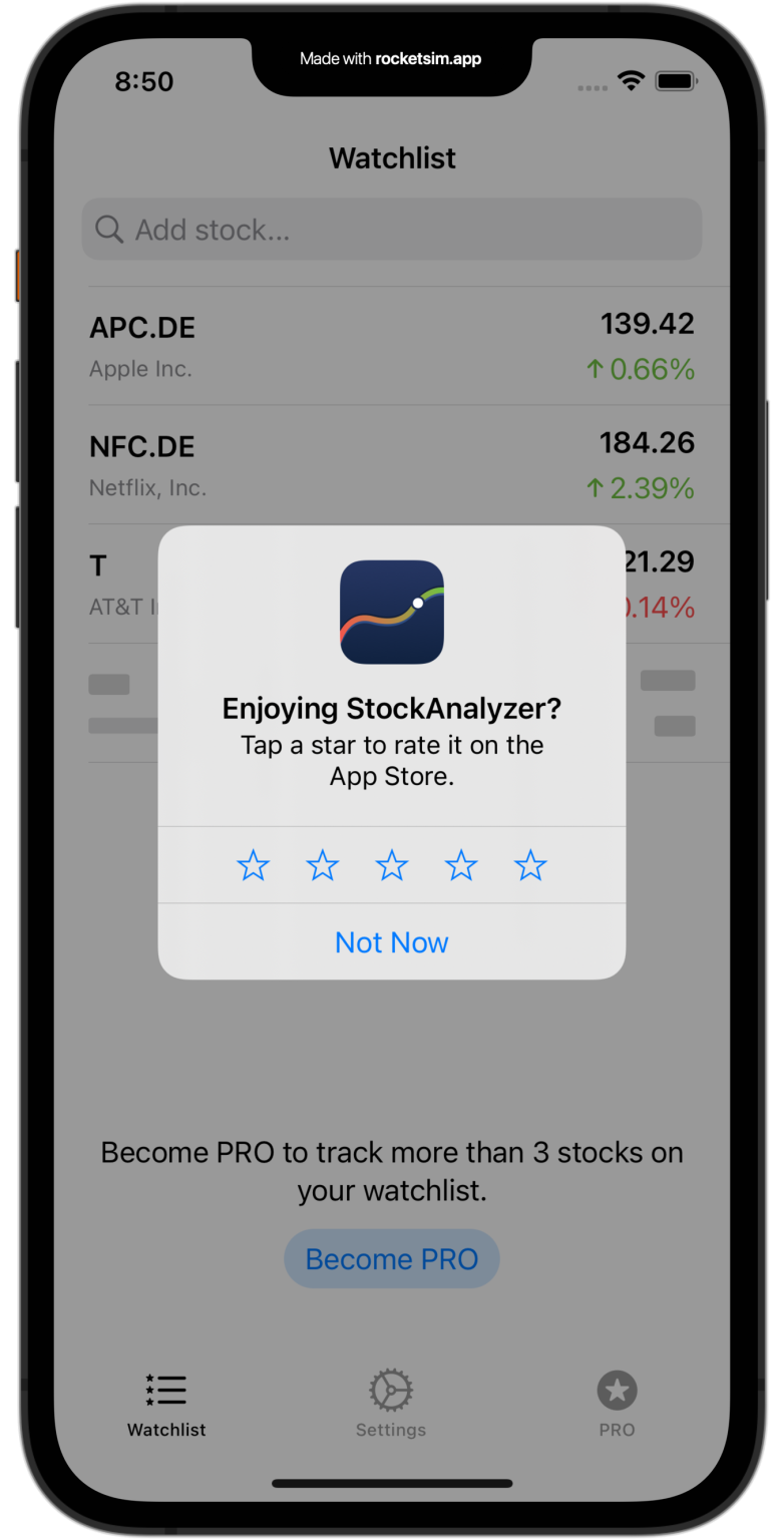 Increase App Ratings by using SKStoreReviewController - SwiftLee