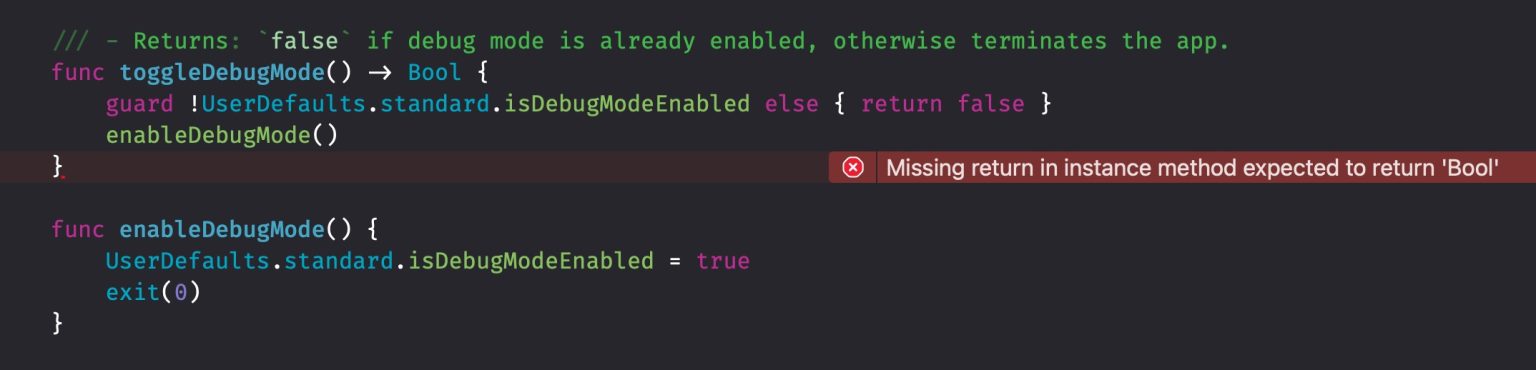 Never Keyword In Swift Return Type Explained With Code Examples