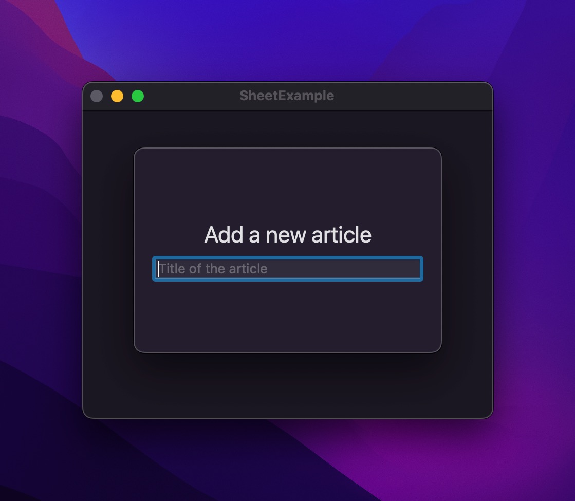 Sheets In Swiftui Explained With Code Examples Swiftlee