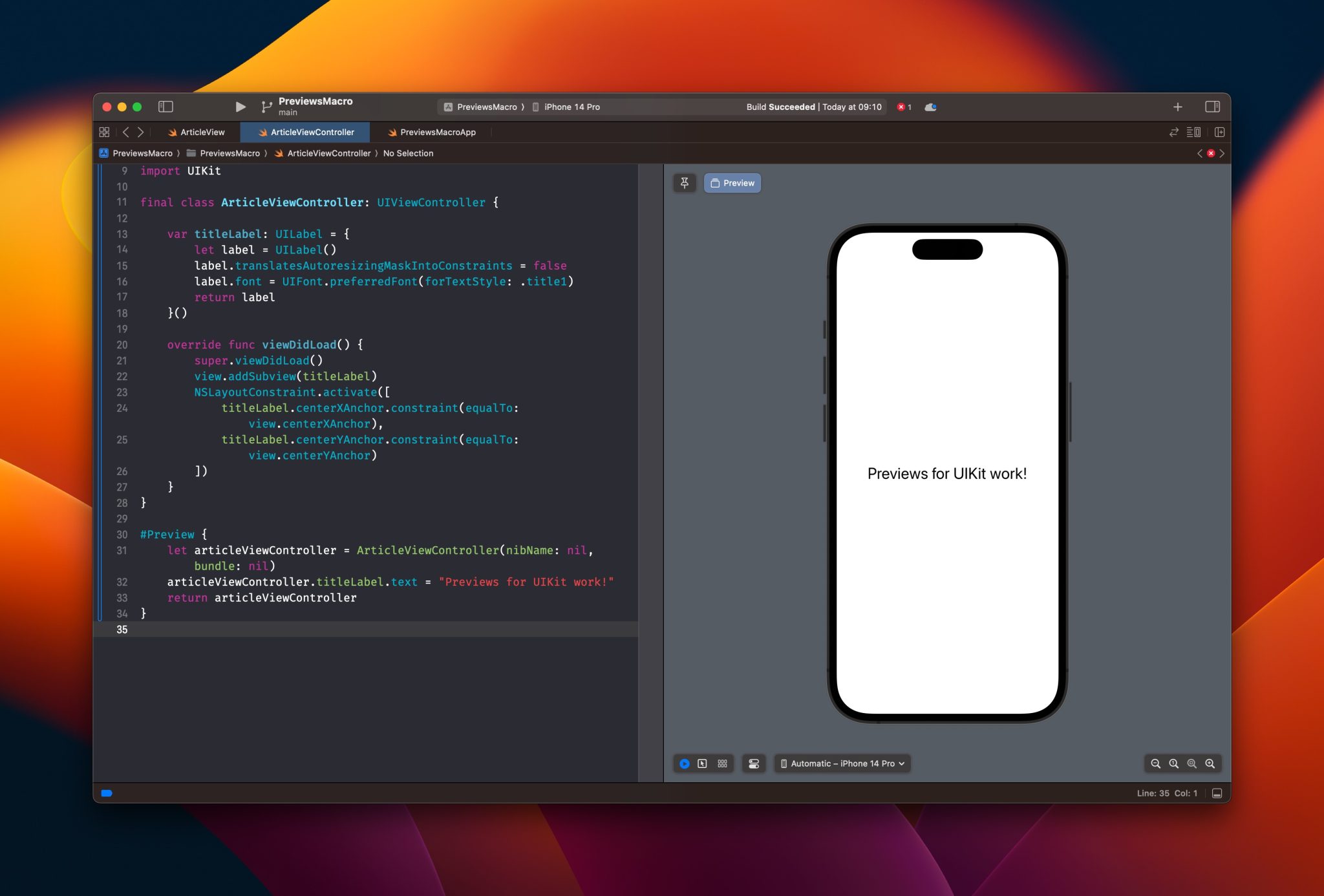Preview Swiftui Views Using Macros Swiftlee