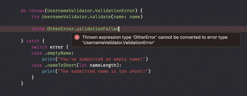 Typed Throws In Swift Explained With Code Examples Swiftlee