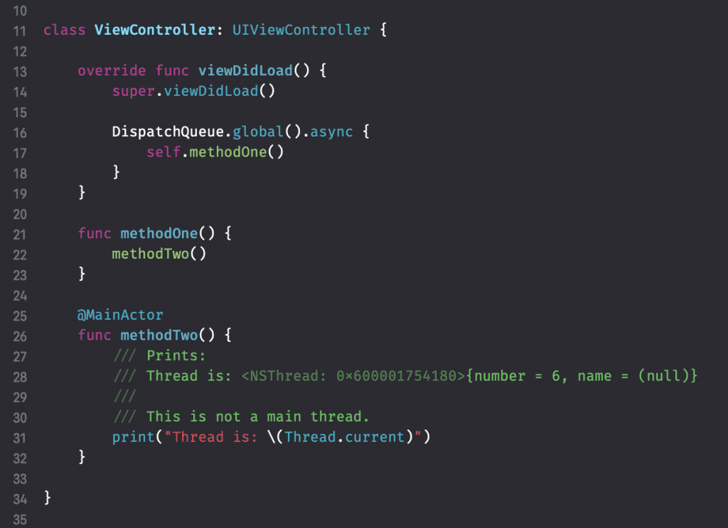 MainActor usage in Swift explained to dispatch to the main thread