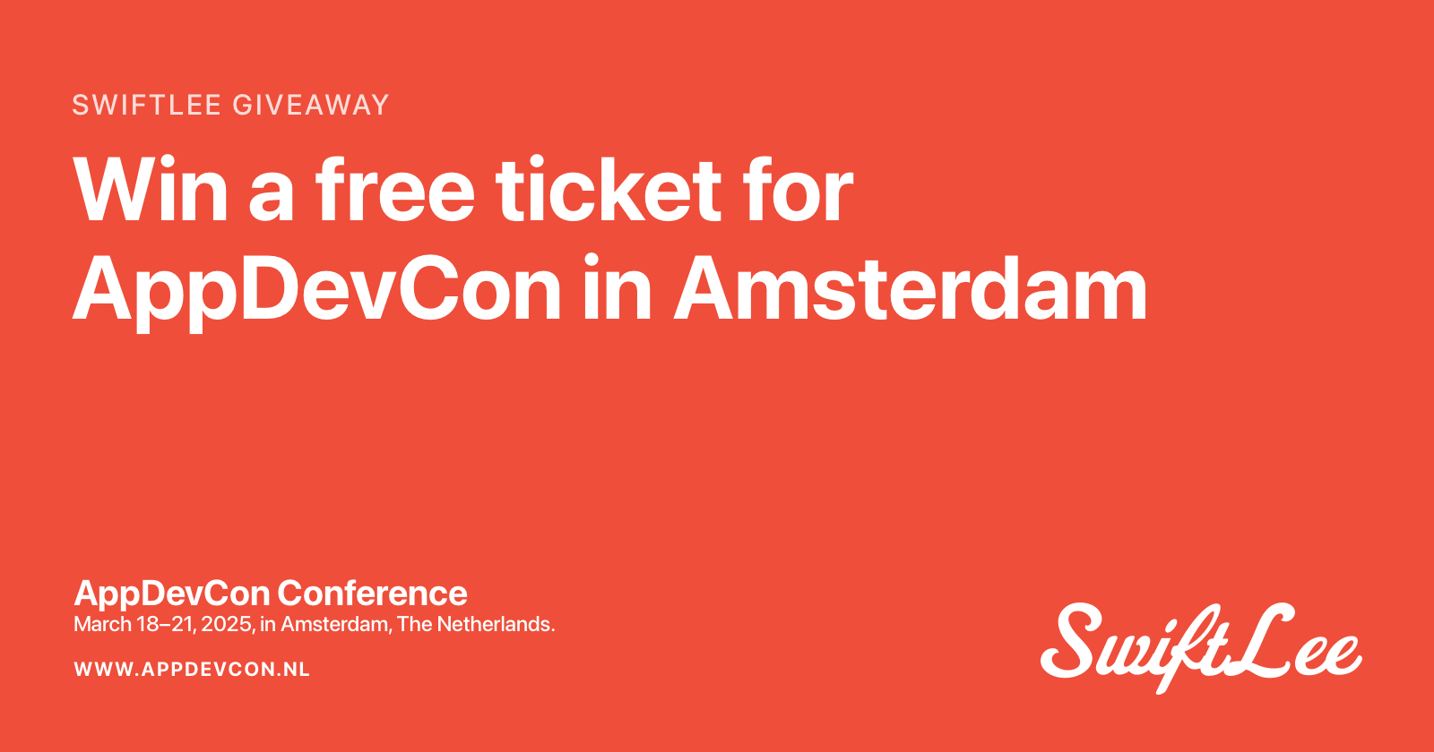 AppDevCon Conference Giveaway